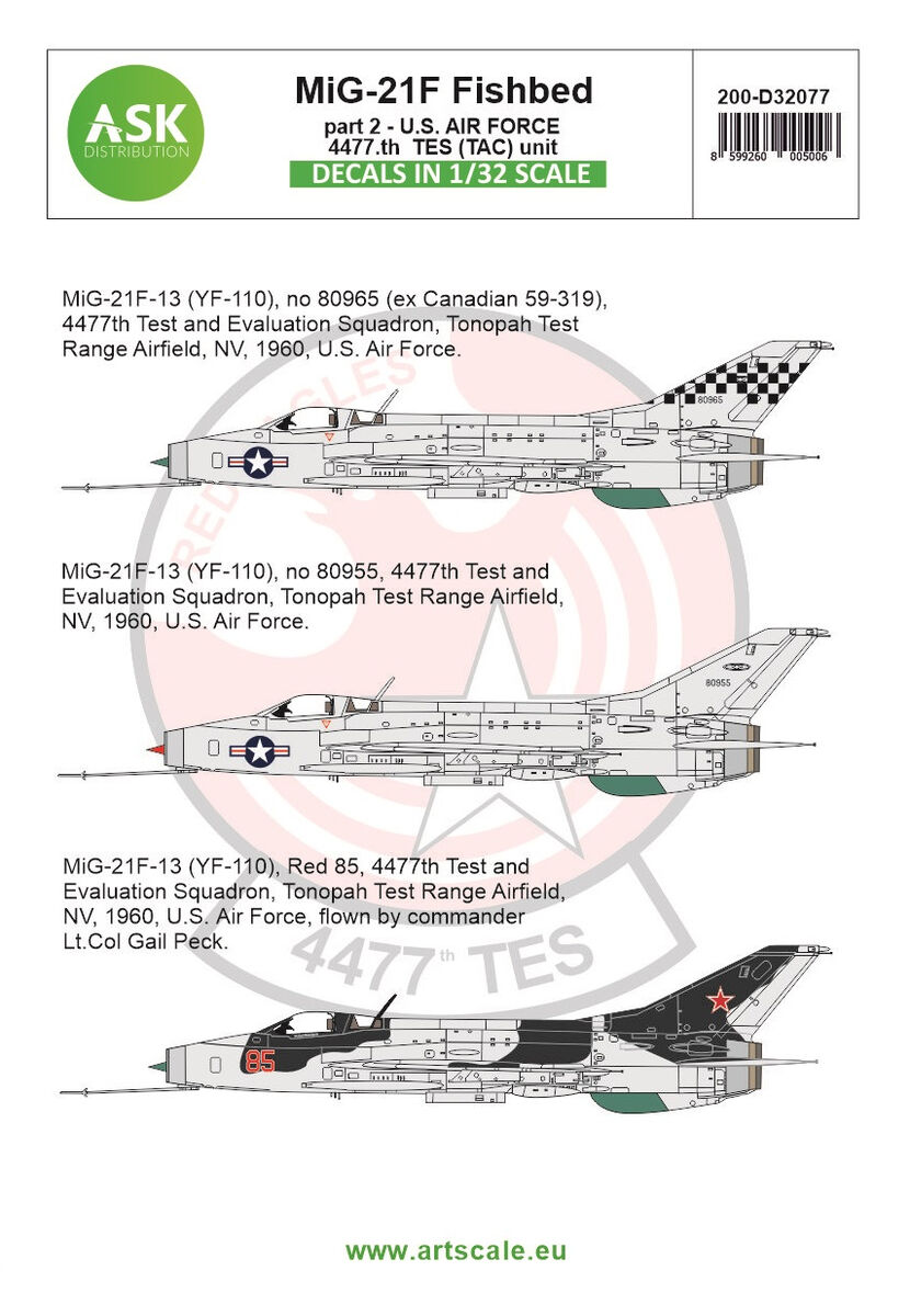 Mikoyan-Gurevich MiG-21 F-13 Fishbed Part 2 - US Air Force TES (TAC ...