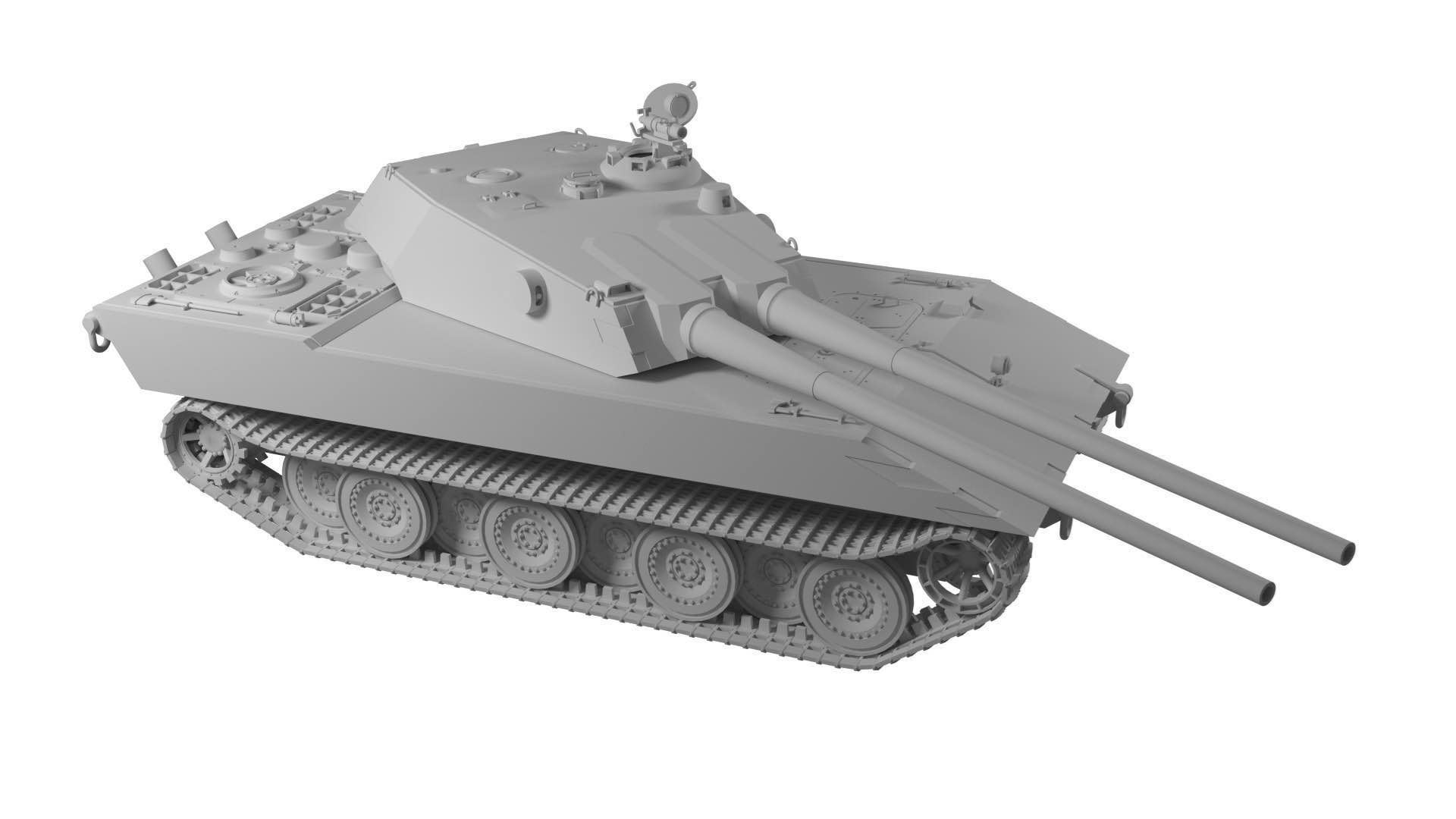 Fist of War, German E100 super heavy tank, Ausf.G, 105mm twin guns ...