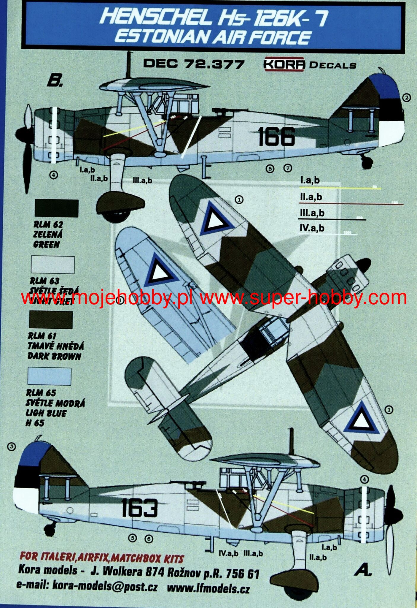 Hs-126K-7 Estonian Air Force Kora Models -Dec72377
