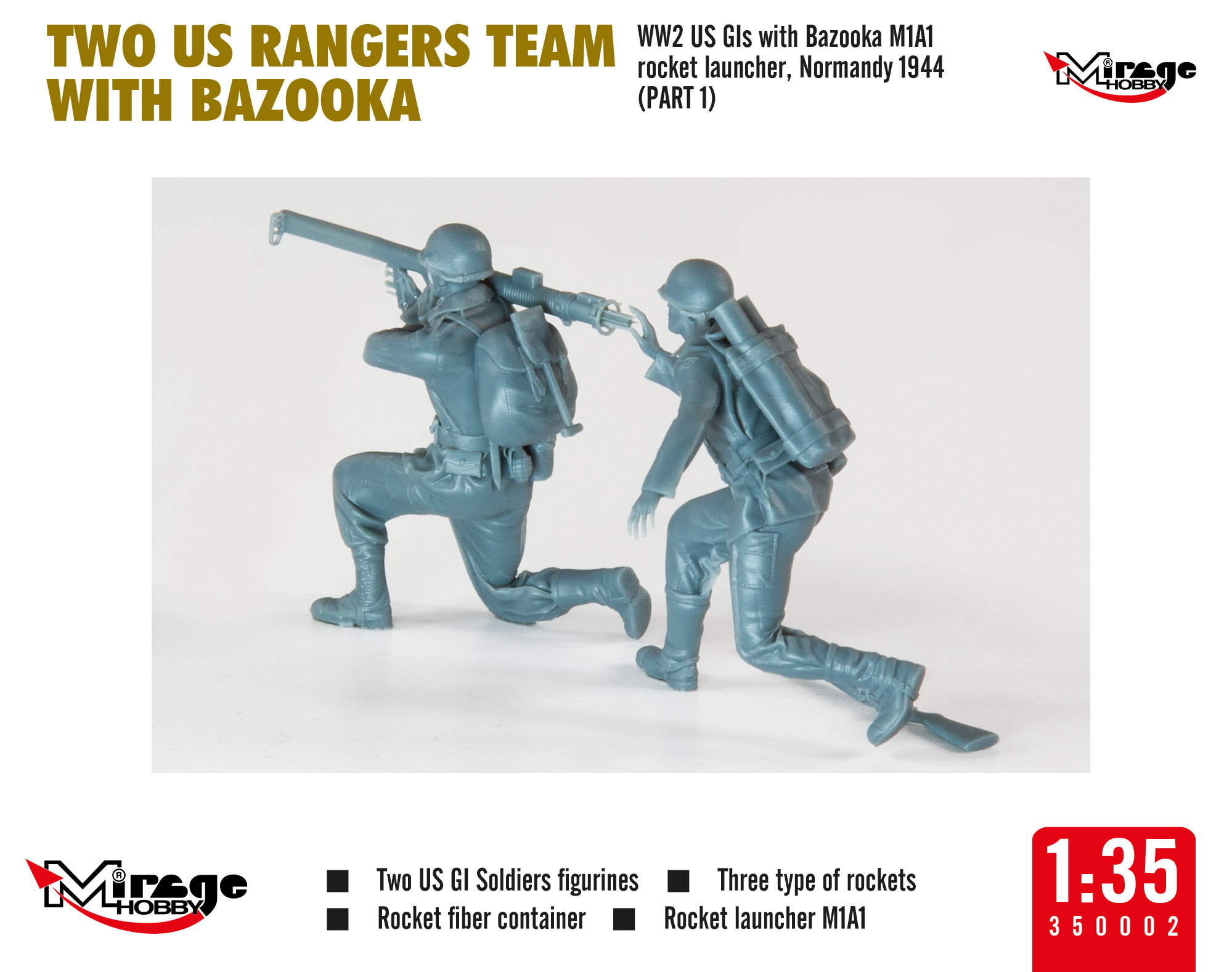 Two US Rangers Team With Bazooka - WW2 US Gls With Bazooka M1A1 Rocket Launcher, Normandy 1944 ...