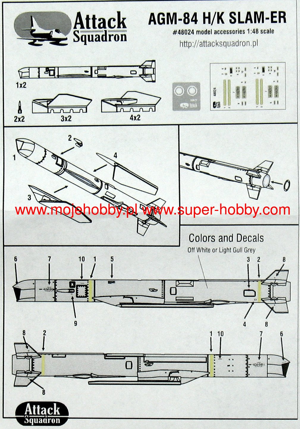 AGM-84 SLAM-ER cruise missile 2 szt. Attack Squadron 48024