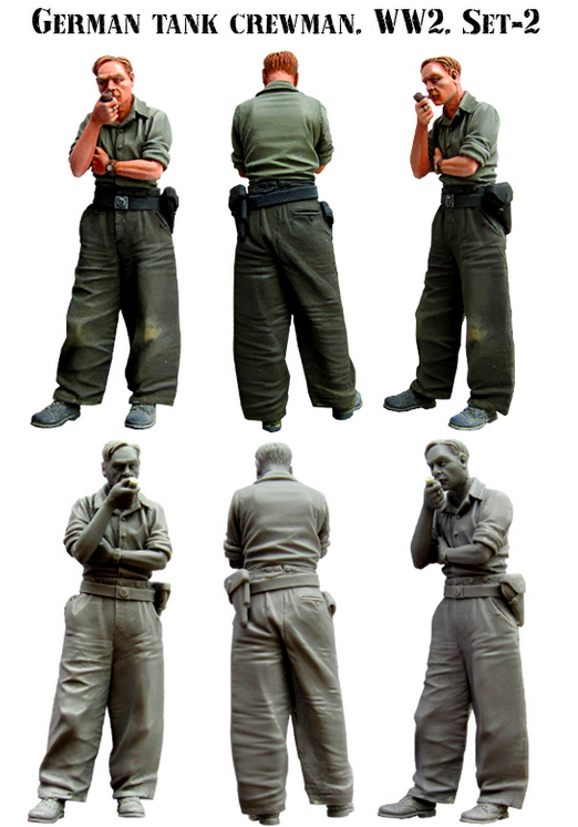 German tank crewman . WW2 . Set-2 Evolution Miniatures 35071