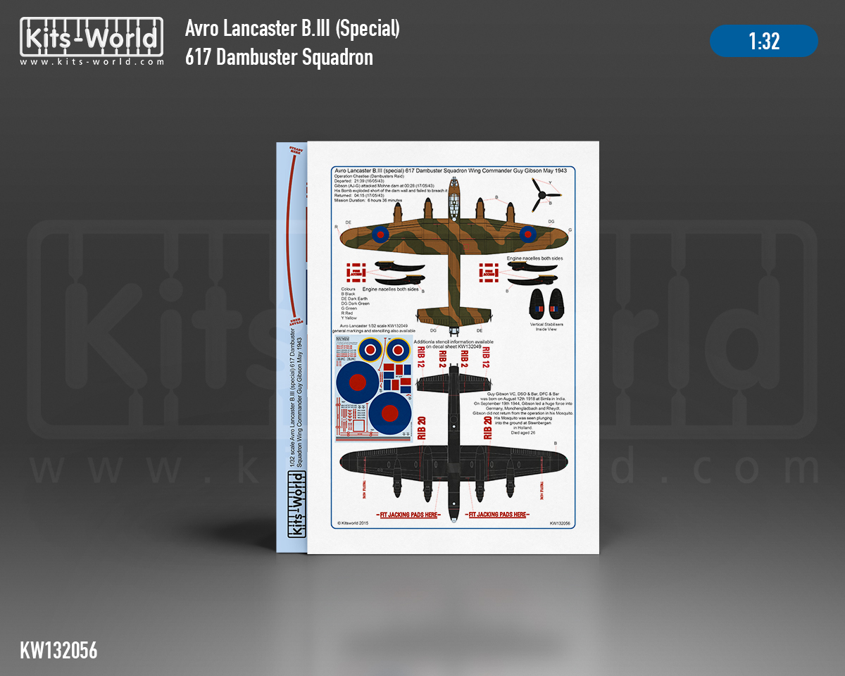 Avro Lancaster B.III (Special) 617 Dambuster Squadron Wing Commander ...
