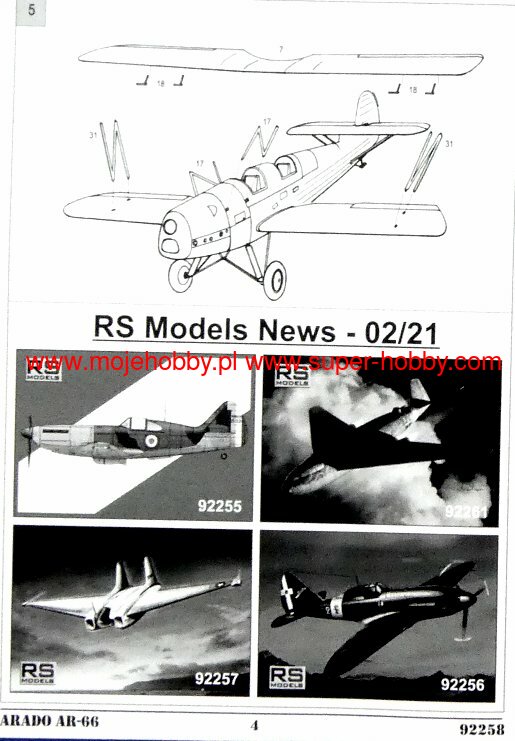 Arado Ar-66 RS Models 92258