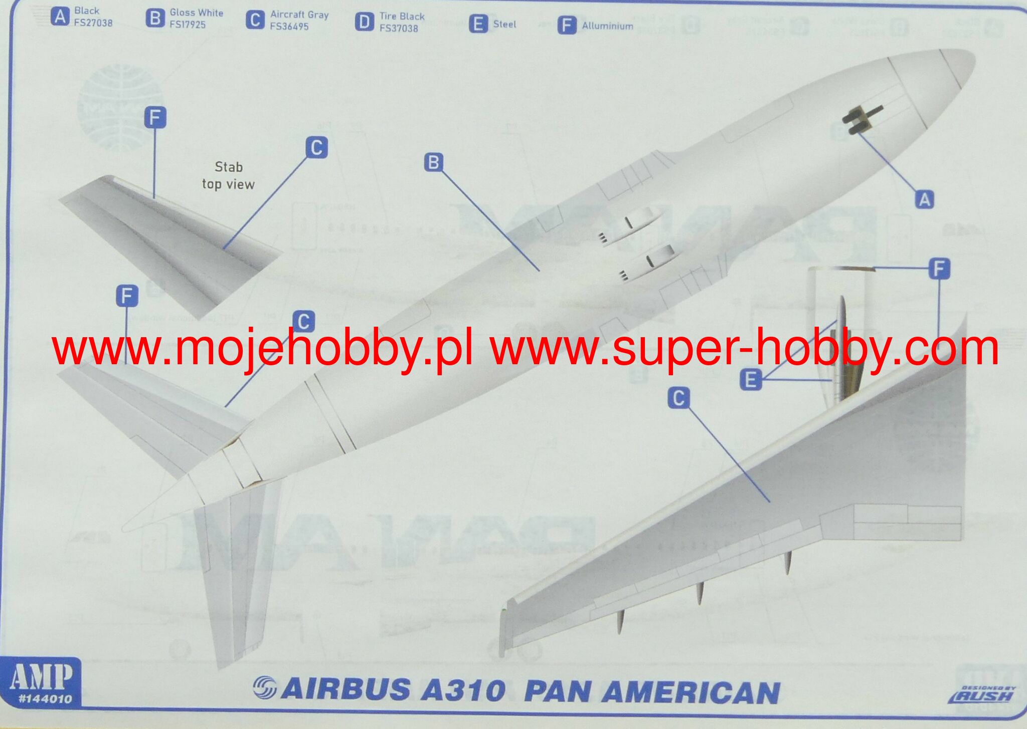 Airbus A310-300 Pratt & Whitney Pan American AMP 144010