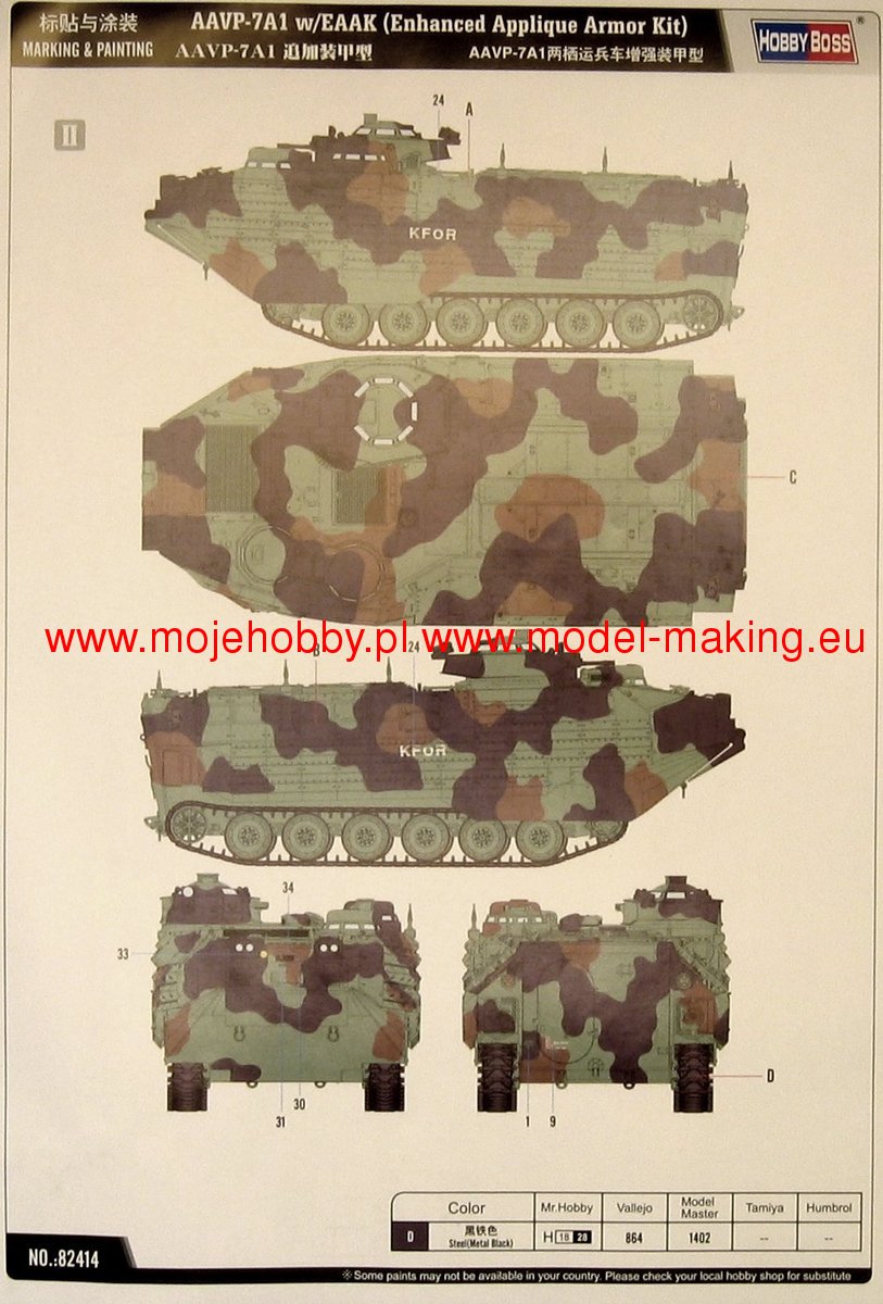 AAVP-7A1 w/EAAK (Enhanced Applique Armor Kit) Hobby Boss 82414