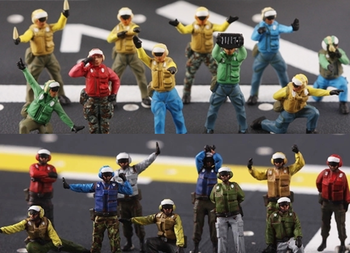 US Navy Modern Flight Deck Personnel (20 figures) Caesar Miniatures HUSN
