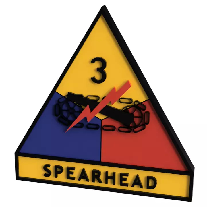 US 3rd Armored Division - Spearhead Plaque 40mm Dynamo-Models -A90021-40