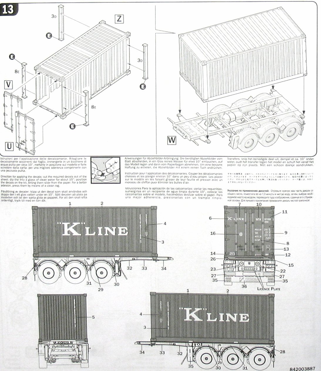 Tecnokar 20' Container Trailer Italeri 3887