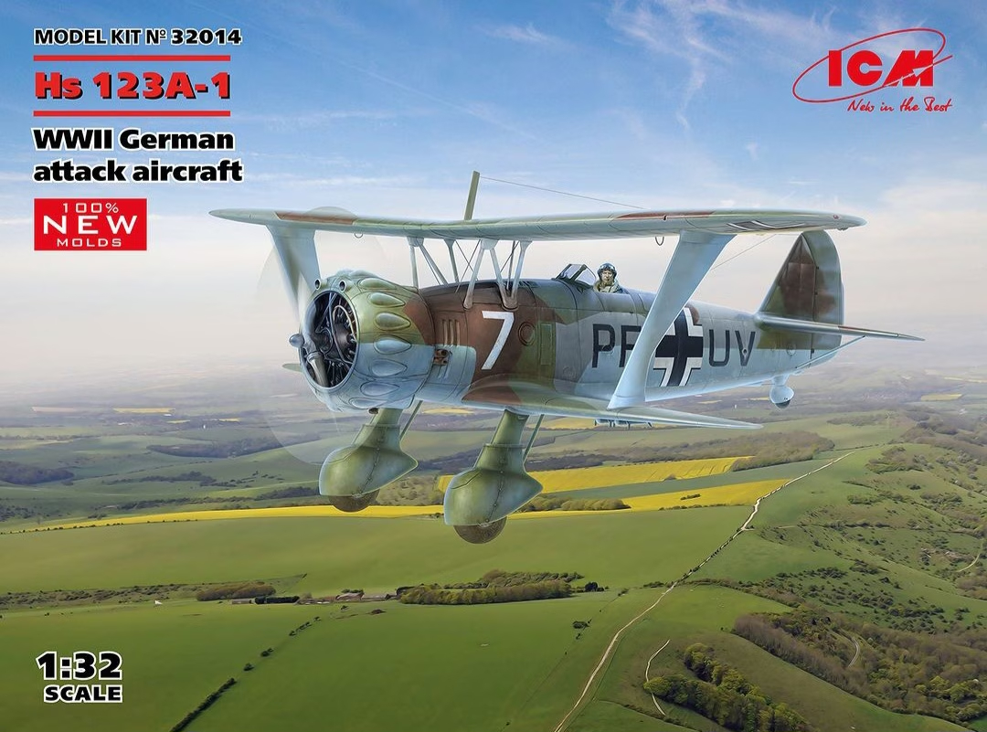 Henschel Hs 123 A-1 - German WWII Attack Aircraft (100% new molds) ICM ...