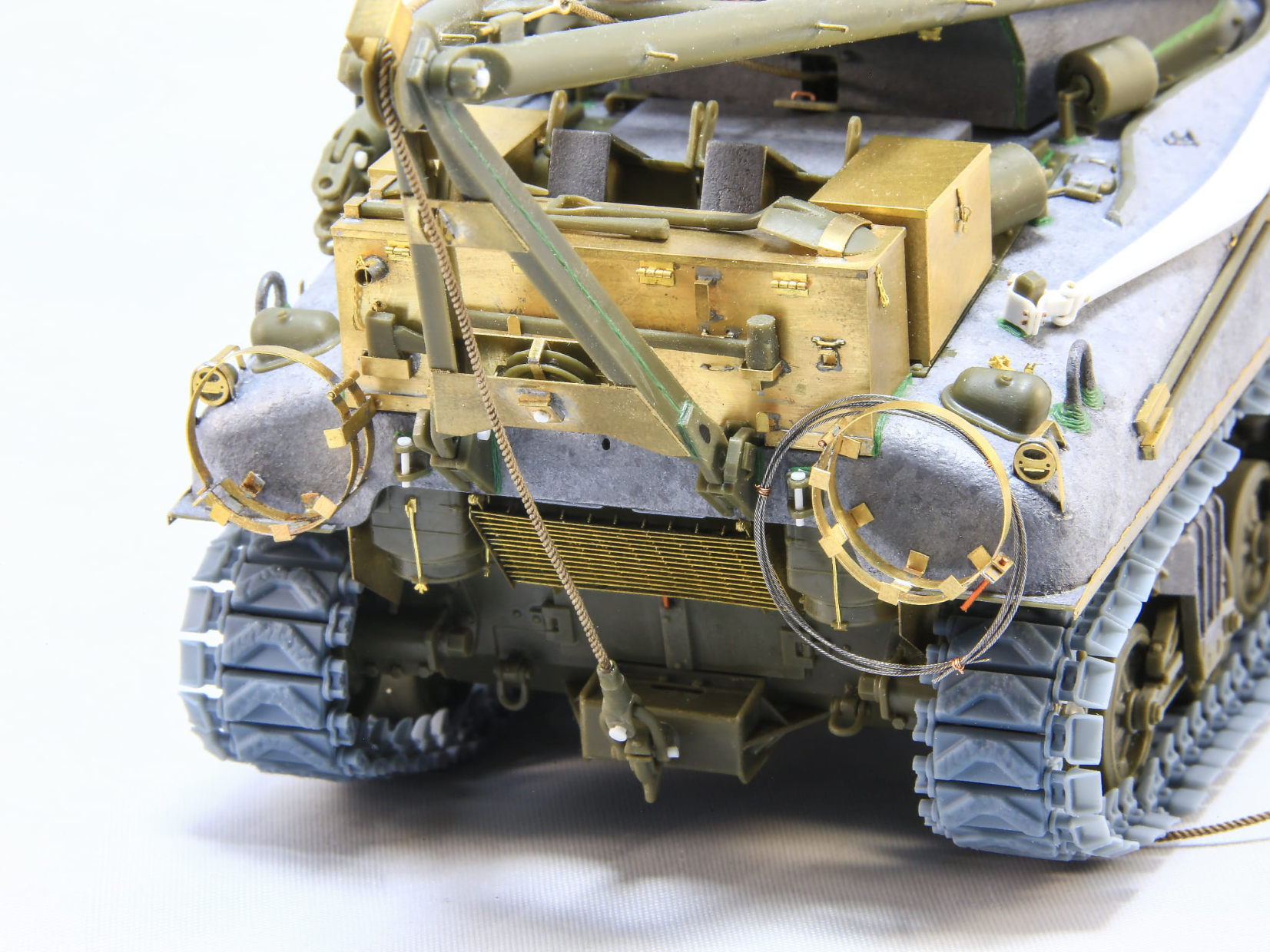 Sherman Tracks Type T48 With Duckbills Worn Pad Panzerwerk Design -35-PW041