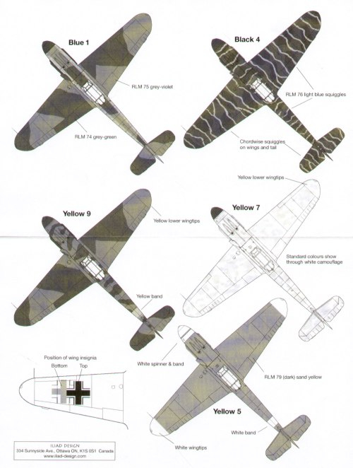 Messerschmitt Bf-109 F (5 schemes) Iliad Design -48017