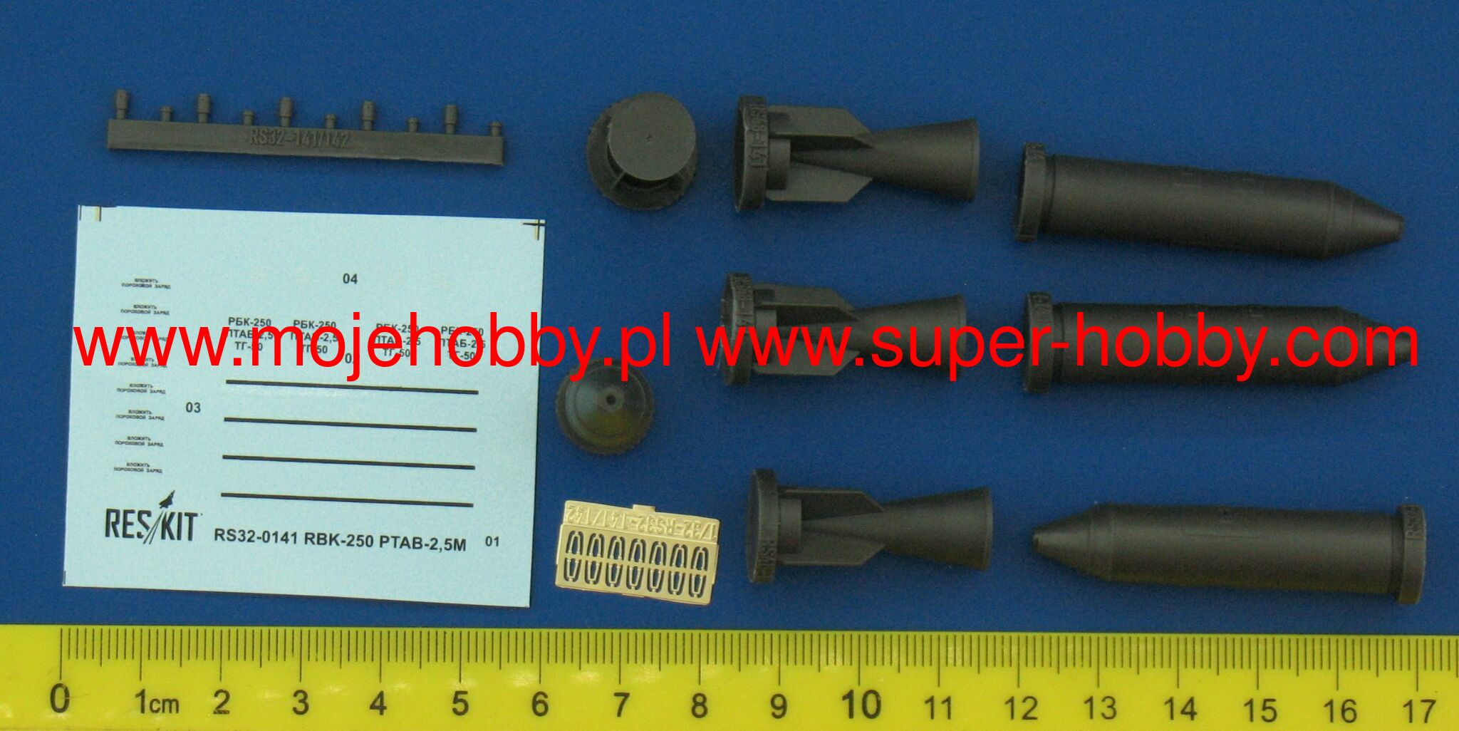 RBK-250 PTAB-2,5M Cluster bomb (4 pcs)( Su-25, MiG-21, MiG-27) RES/KIT ...